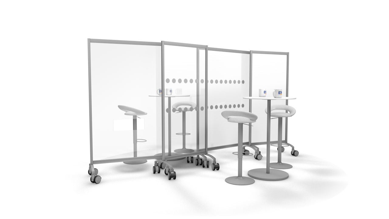 Portable Perspex® Protection Screen On Wheels | Freestanding Perspex ...