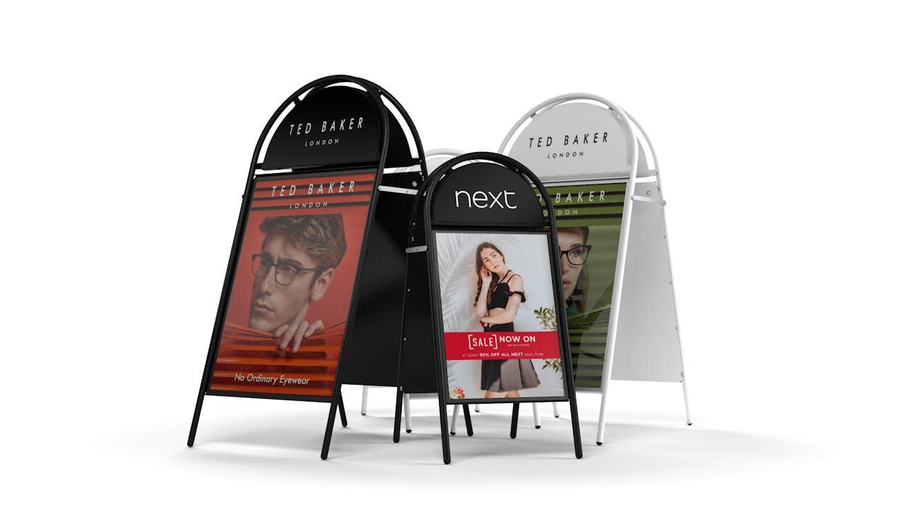 booster 2 magnetic pavement sign poster a board