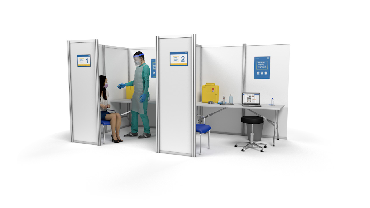 covid vaccination booths