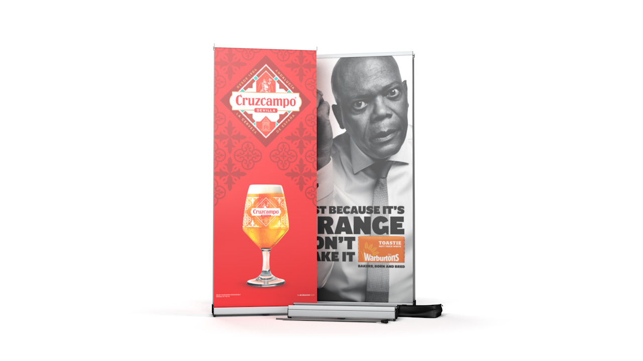 envoy twin double sided roller banner