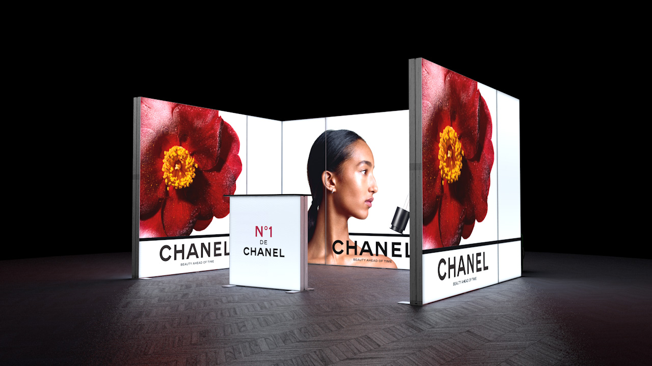 LED Exhibition Stand 4m x 3m | FABRILUX® LED Lightboxes