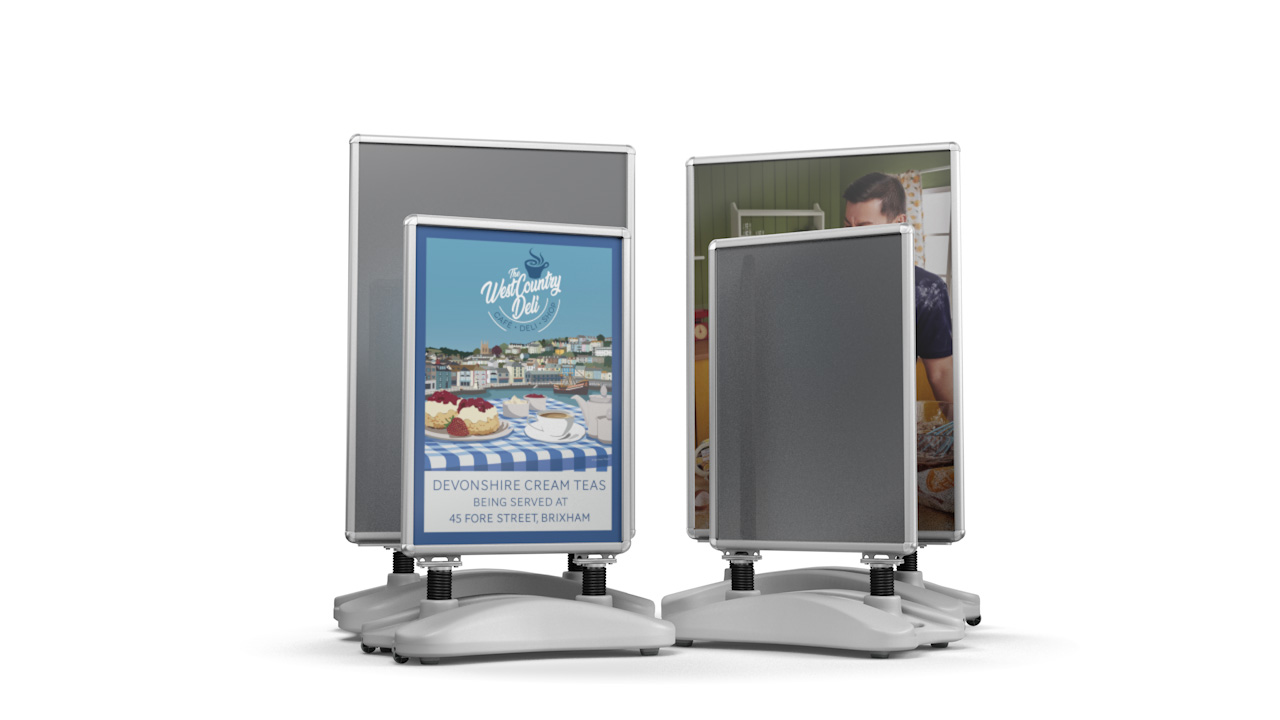 Waterbase Pavement Sign | Swing Forecourt Sign | Whirlwind Sign