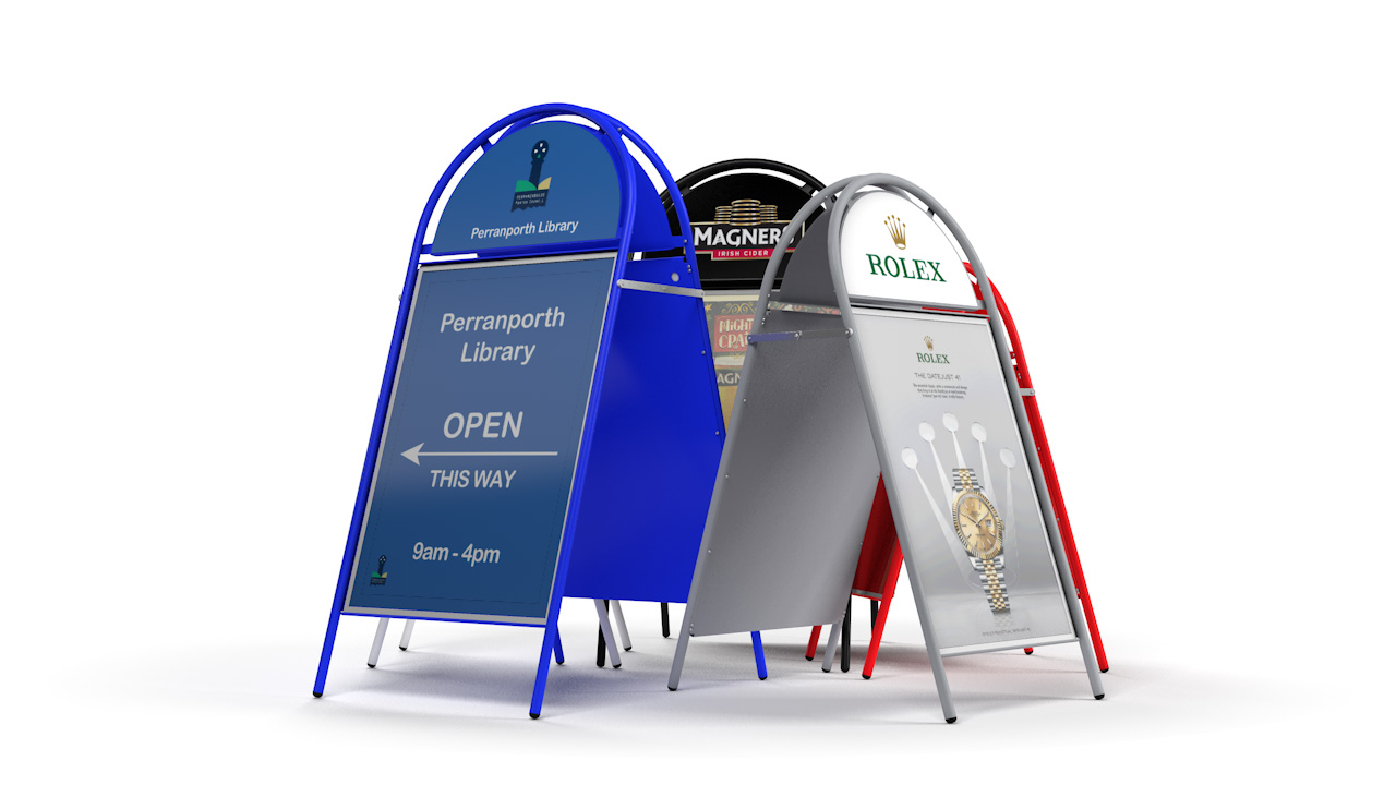 Booster A Frame Pavement Sign