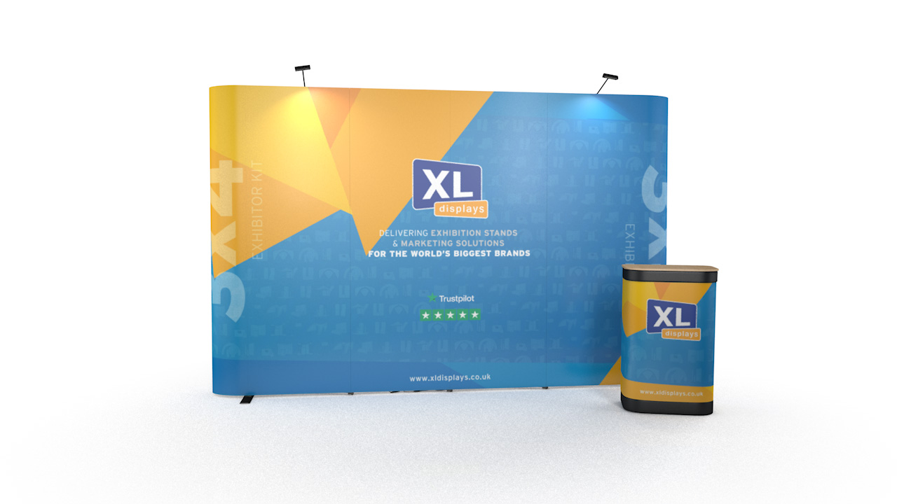 3x4 Straight Pop Up Stand | Pop Up Display Stands UK