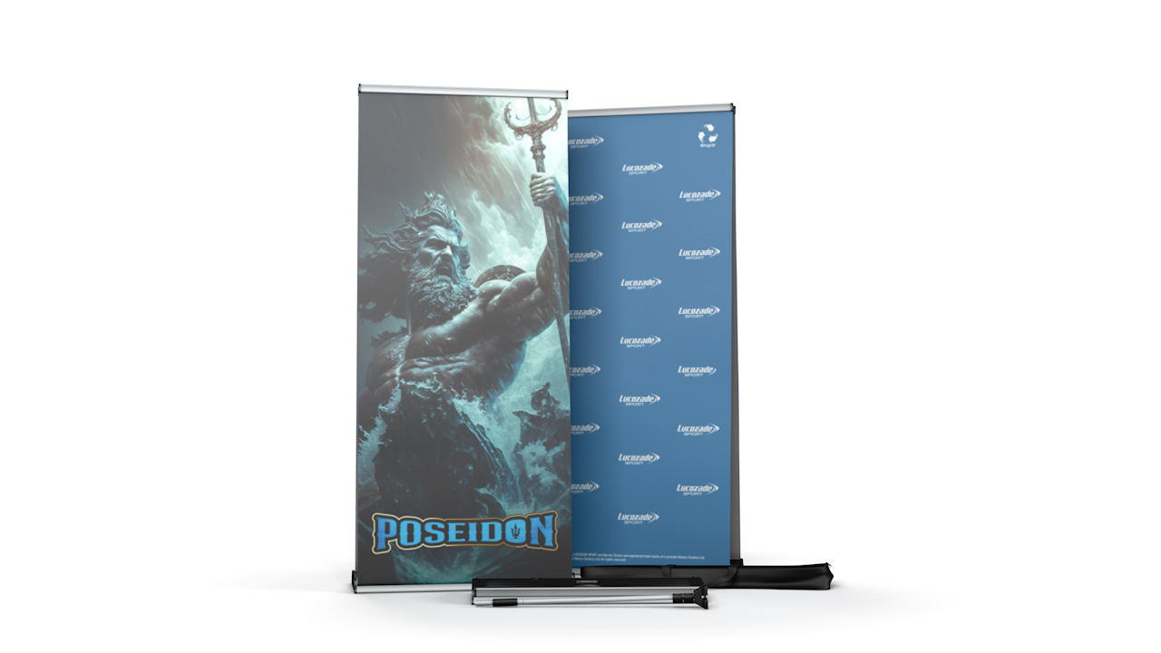 poseidon double sided outdoor pop up banner value packs