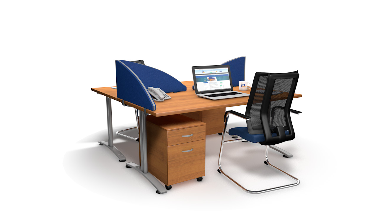 Radius Curve Desk Screens | Shaped Desk Divider | Desktop Screens