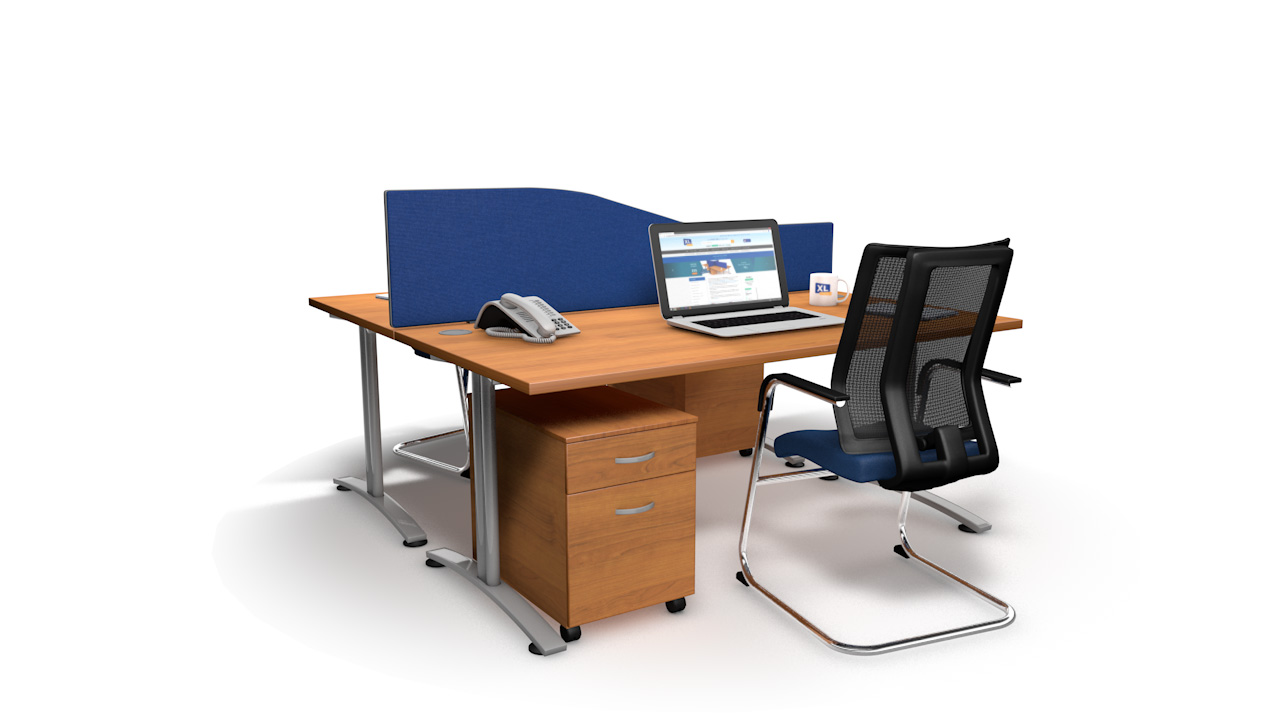 Office Desk Screens | Wave Shaped Desk Divider | UK Made