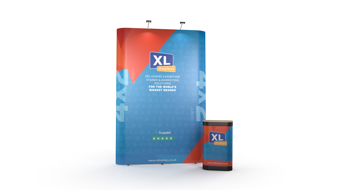 4x2 jumbo pop up stand