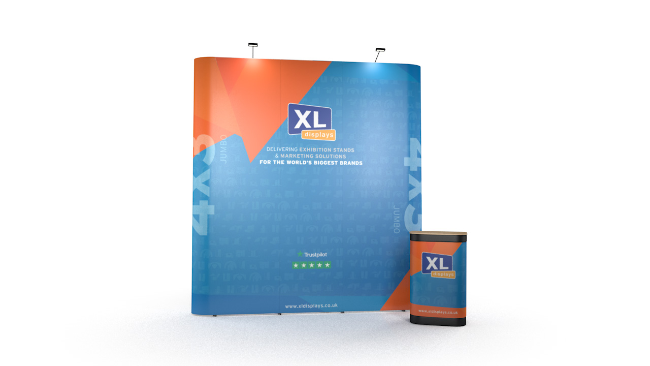 4x3 jumbo pop up stand