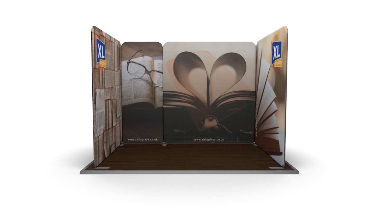 modulate 3m x 2m u shaped fabric display stand
