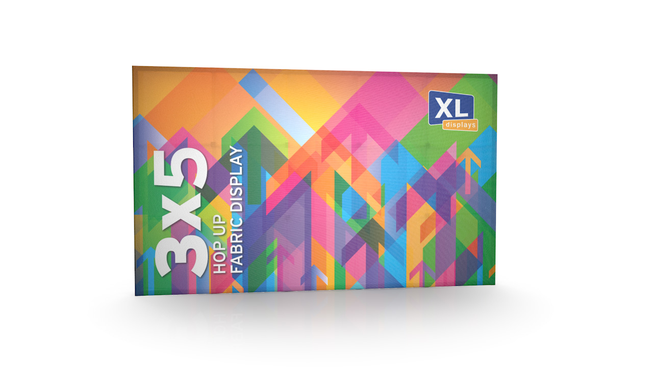 3x5 Hop Up Display Stand | Printed Fabric Hop-Up Exhibition Stand