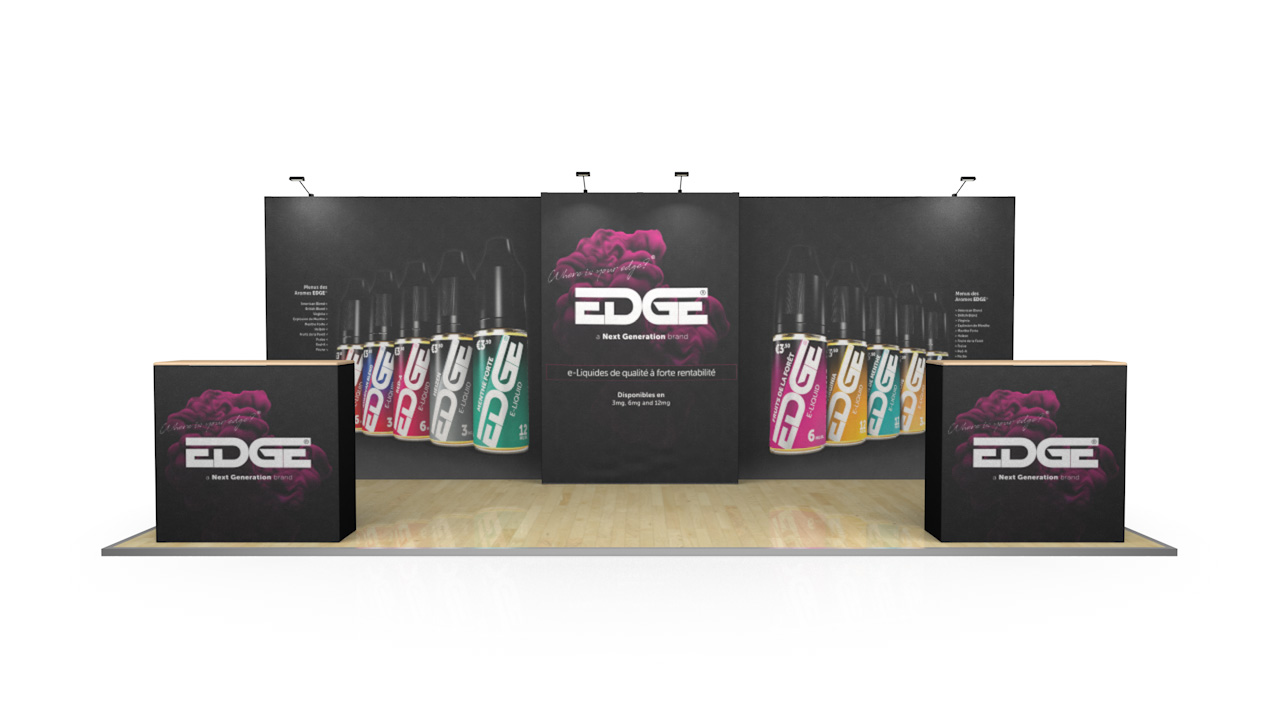 6m Tension Fabric Pop Up Stand Backdrop | Exhibition Wall