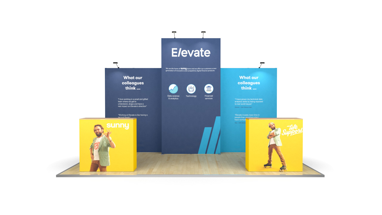 5m xl jumbo backwall exhibition stand