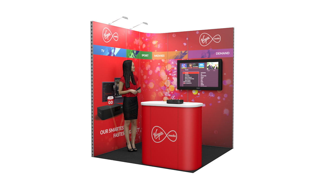 integra exhibition stand 2m x 2m corner kit 1 to hire