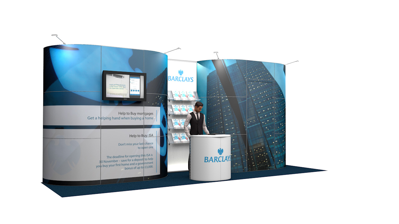 7m x 2m Backwall Exhibition Stand | Exhibition Stand Hire Services