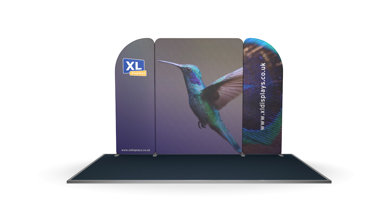 modulate 4m curved fabric exhibition backwall