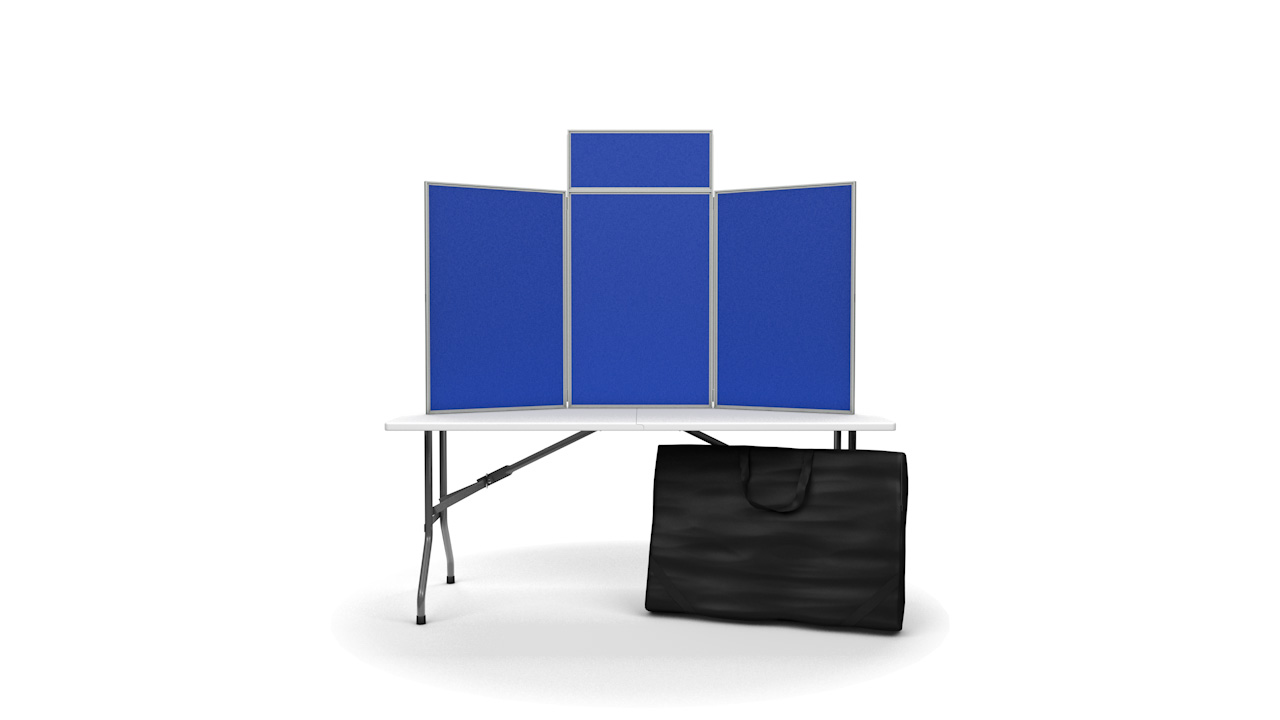 3 Panel Table Top Display Boards | Folding Desktop Presentation Boards