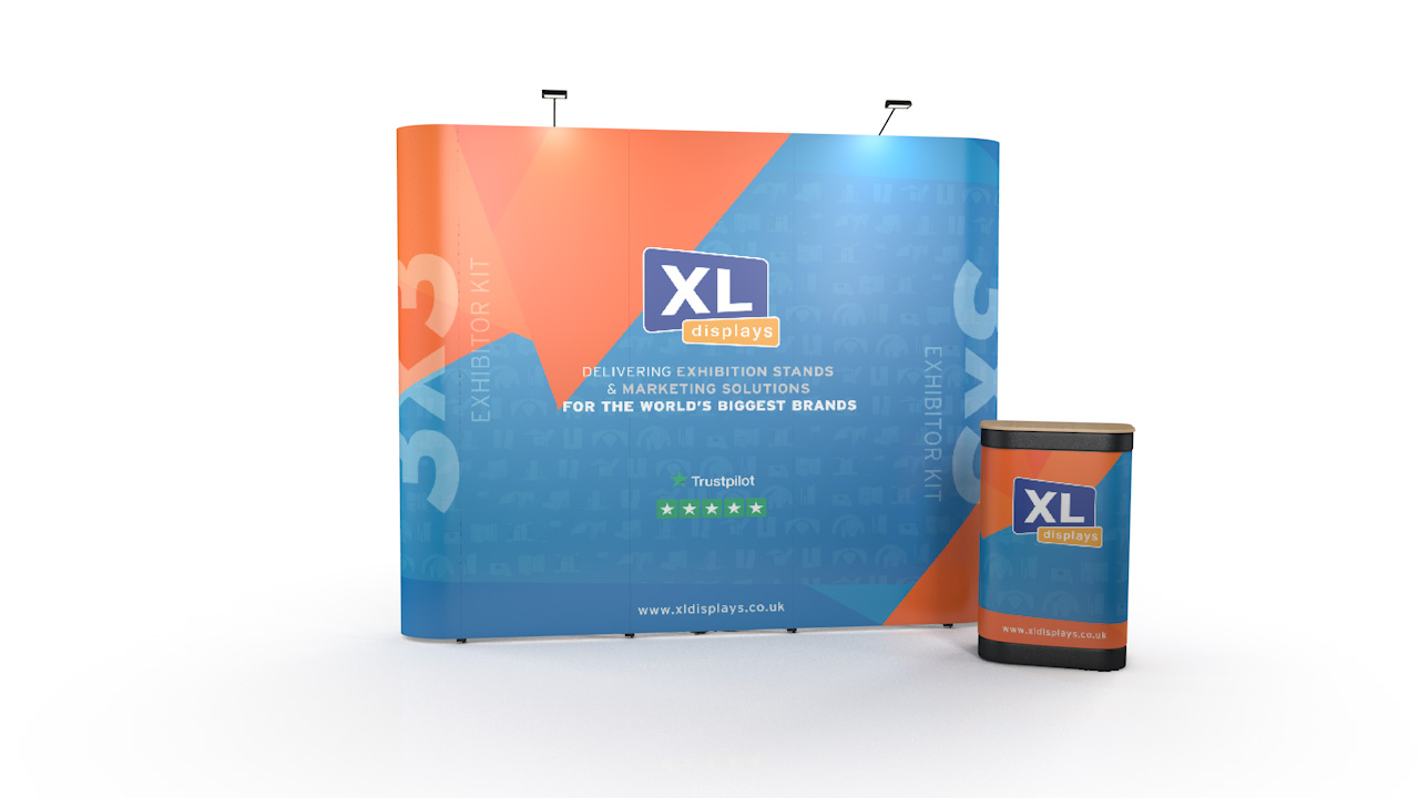 3x3 Straight Pop Up Stand | Pop Up Display Stands | Exhibition Stands