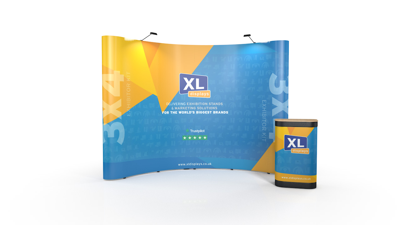 3x4 Pop up Display Stands | Pop Up Exhibition Stands UK- £499