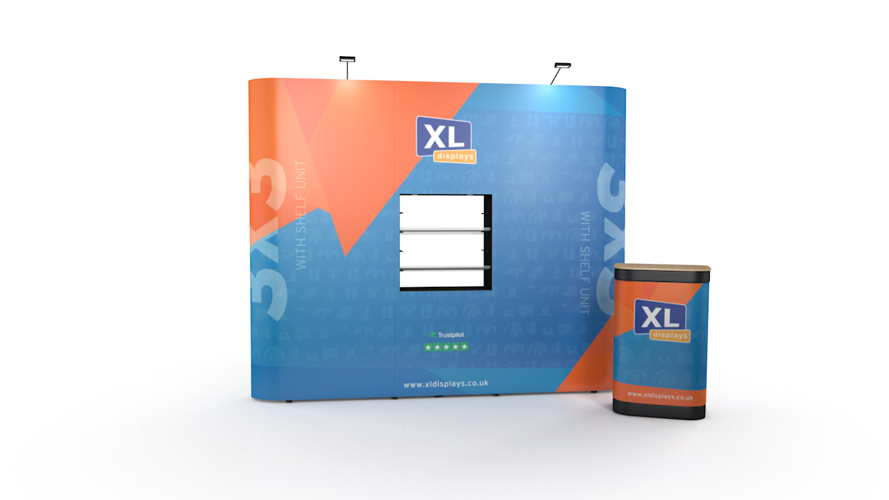 shelf unit for pop up stand