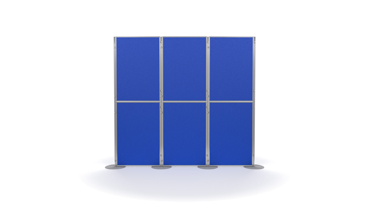 aluminium 6 panel and pole modular display board system
