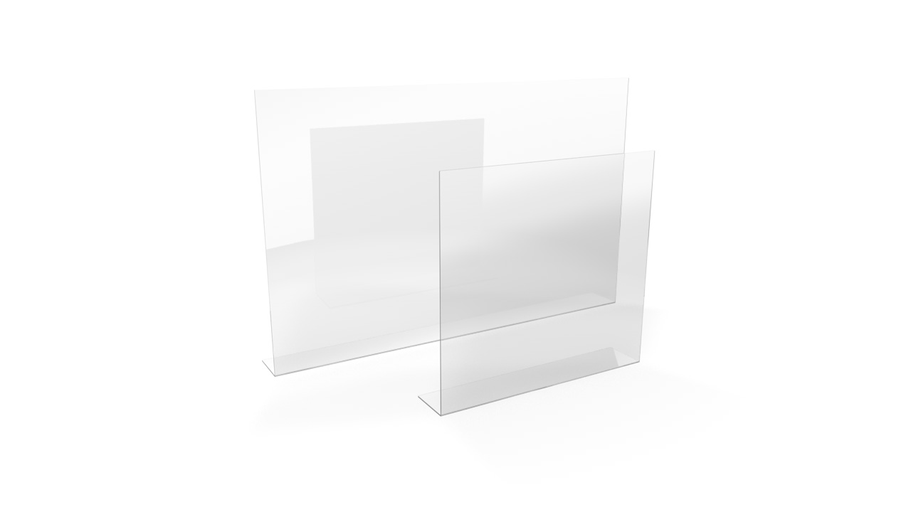 standard free standing sneeze screen