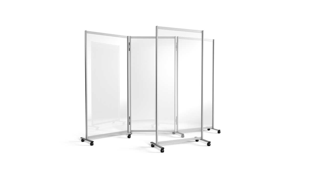 Mobile Room Dividers | Portable Partitions | Safety Screen on Wheels