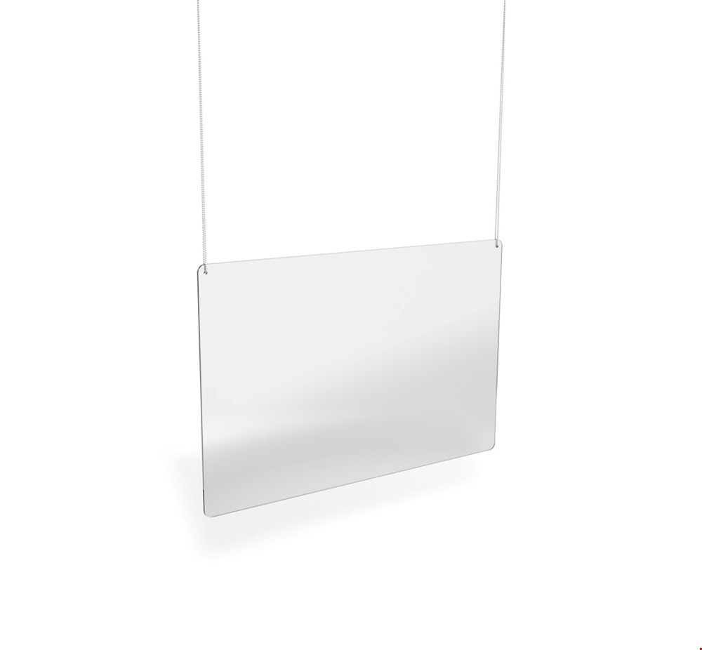 Ceiling Hanging Protection Screen | Ceiling Mounted Sneeze Screen UK