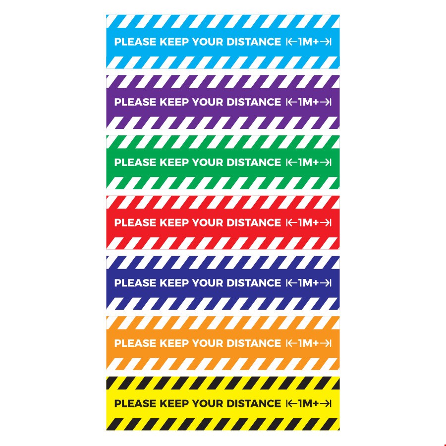 Social Distancing and Queue Management Anti-Slip Floor Stickers UK