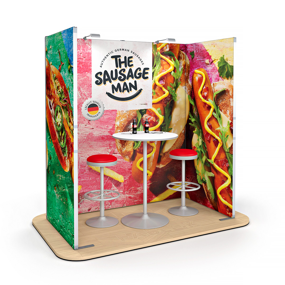 Exhibition Stand Booth 2x1 | Fabric Display Stand | FABLOK® Tension ...