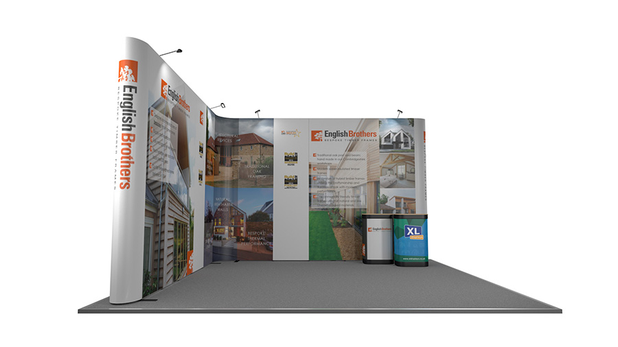 5m x 5m Linked Pop Up Displays | Exhibition Backwall Display