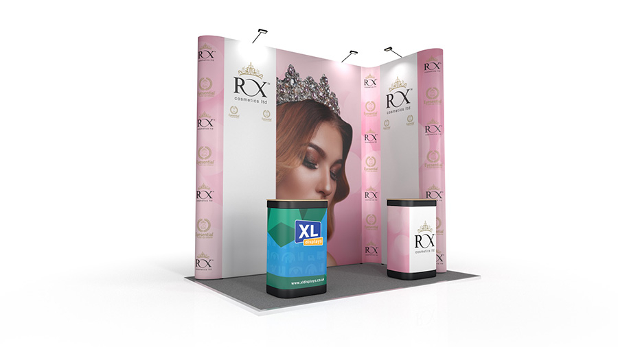 2x3m Linked Pop Up Stands | Exhibition Backwall | UK Made