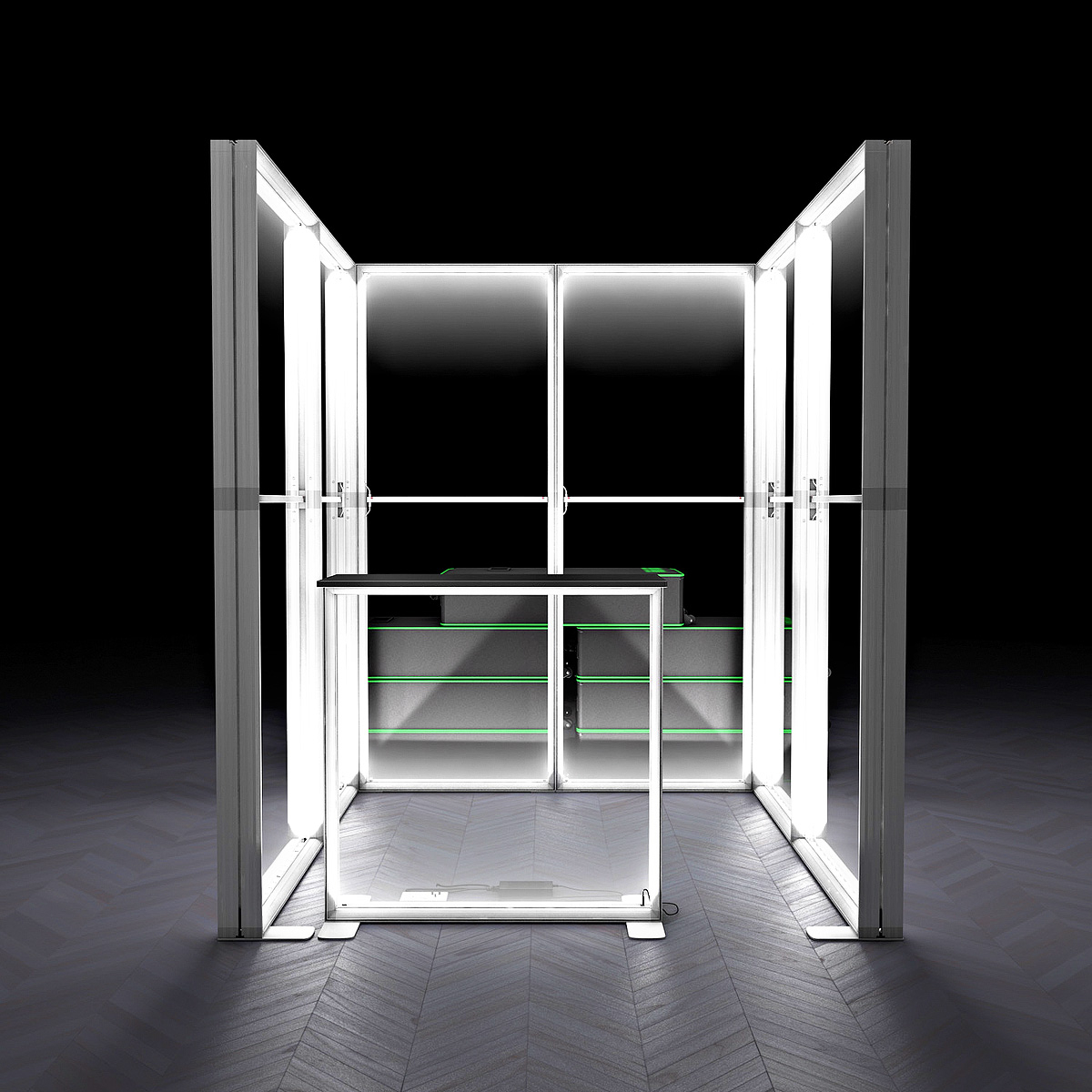 2m x 2m LED Lightbox | Shell Scheme LED Lightbox Exhibition Stand