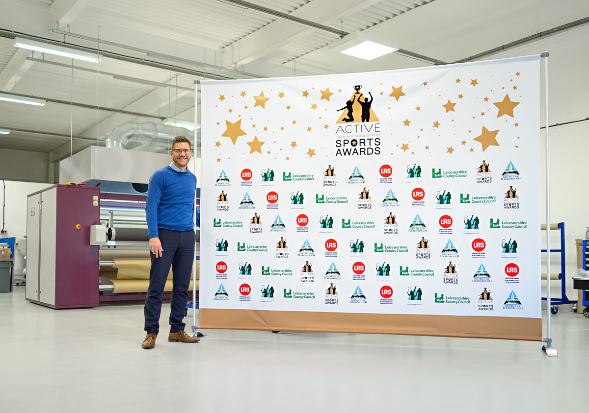 Pegasus Banner | Portable Backdrop Stand | Printed Photo Backdrops