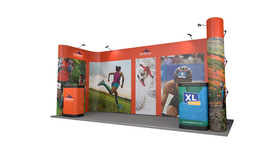 5m x 2m Exhibition Stand | U-Shaped Linked Pop Up Exhibition Stand