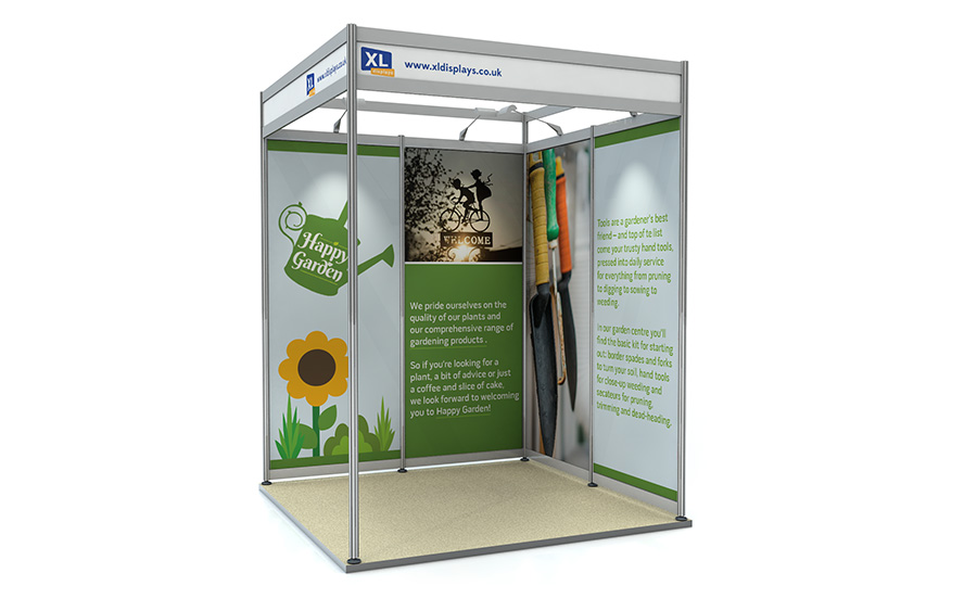 Shell Scheme Exhibition Stands | L-Shape Shell Scheme Graphics