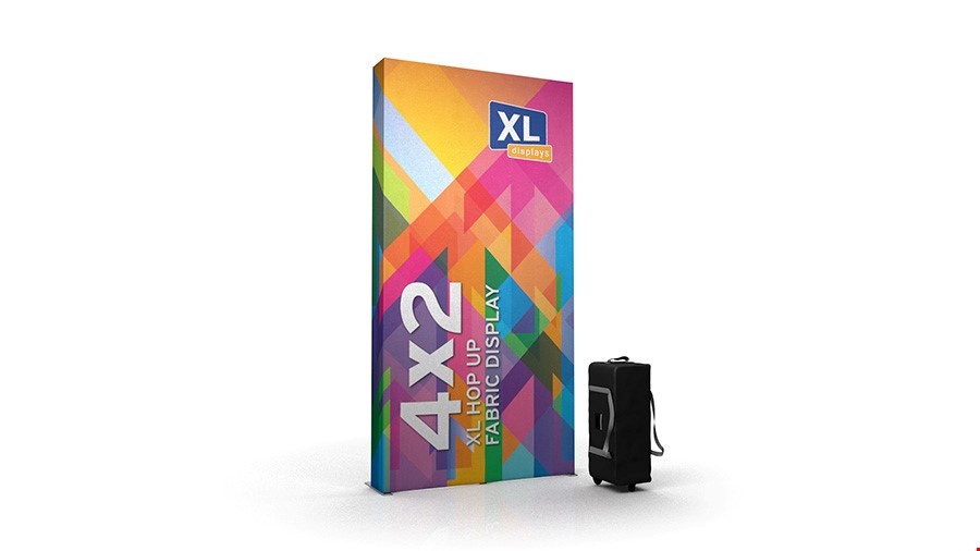 4x2 Jumbo Hop Up Fabric Display Stand | Fabric Pop Up Stand Stand