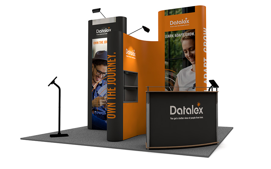 Linked Pop Up Stand Island | 4m x 4m Pop Up Display Stand | UK Made