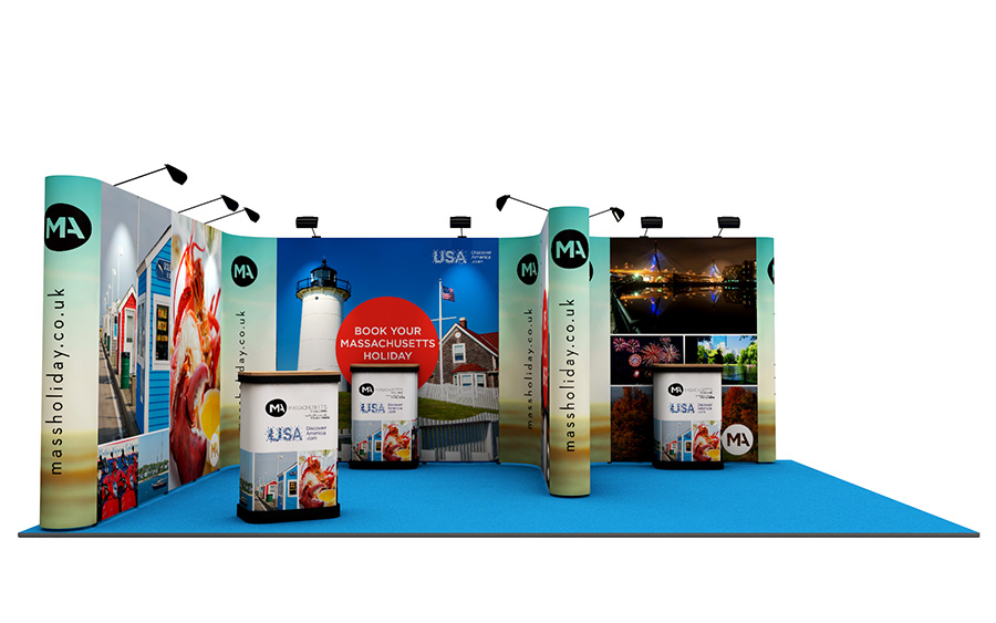 4m x 6m Pop Up Exhibition Stand | Linked Pop Up Stands | Fast UK Delivery