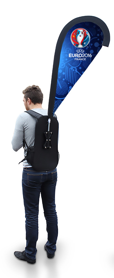 Backpack Flags | Printed Flags in a Backpack | Rucksack Flag