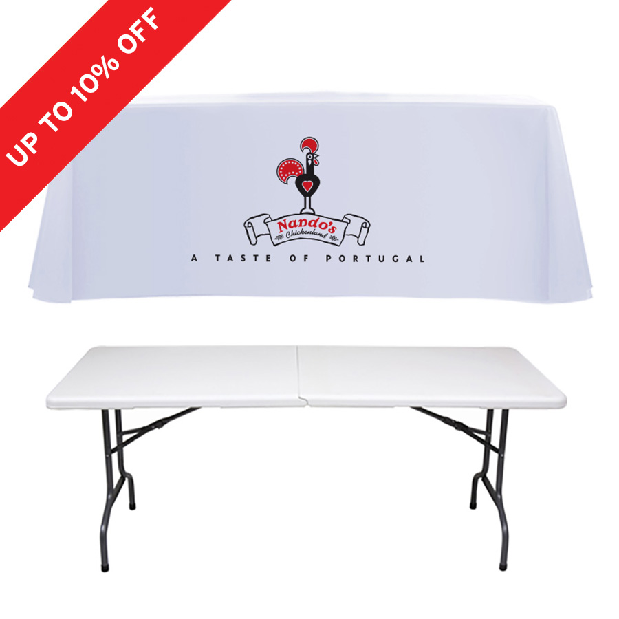Printed Tablecloths | Exhibition Tablecloth & Folding Table Kit