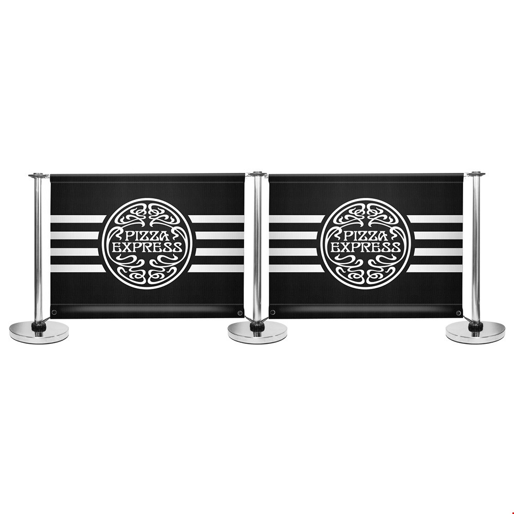 Adfresco® LT Cafe Barriers Kit 2 |Café Banner Stands | XL Displays
