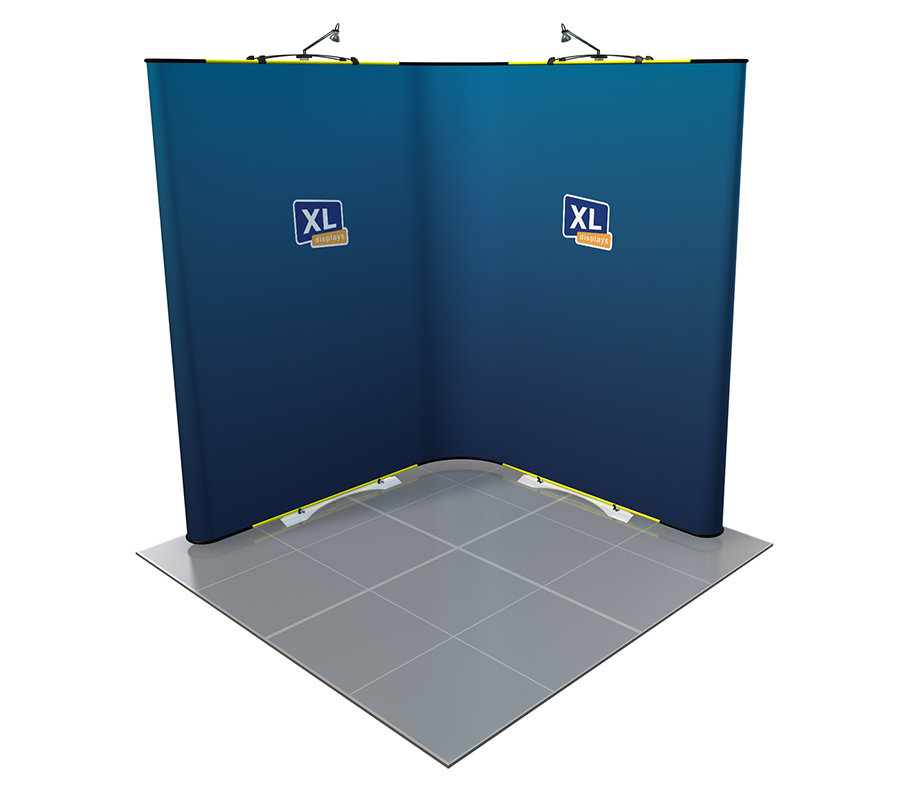 Twist Flexible Exhibition Stand | Modular Twist Banners 2m x 2m