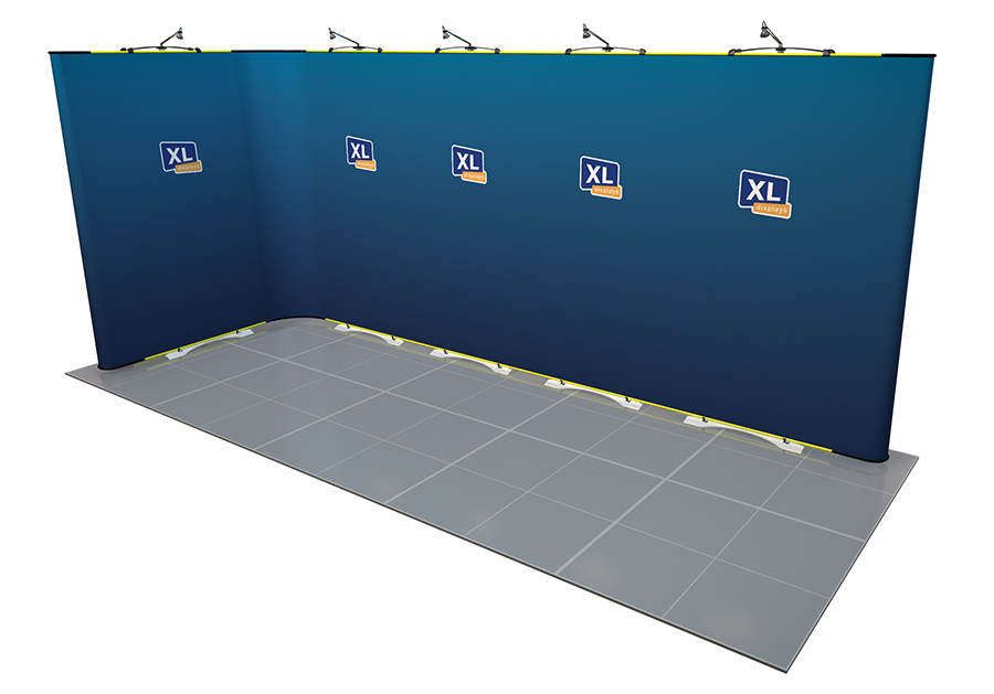 Twist Flexible Display Stand 5m x 2m | L-Shaped Twist Banner Stands