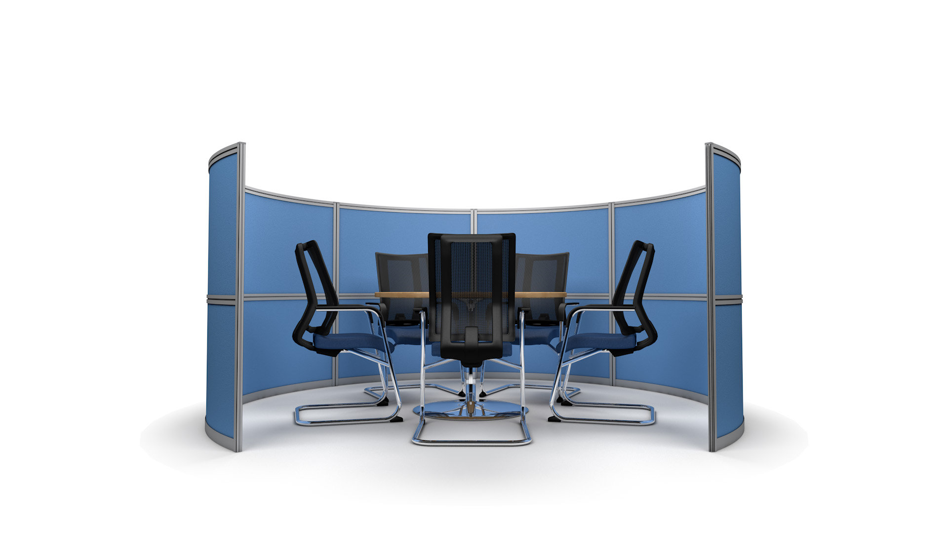 5 Person Office Screen Meeting Booth | Office Screens UK