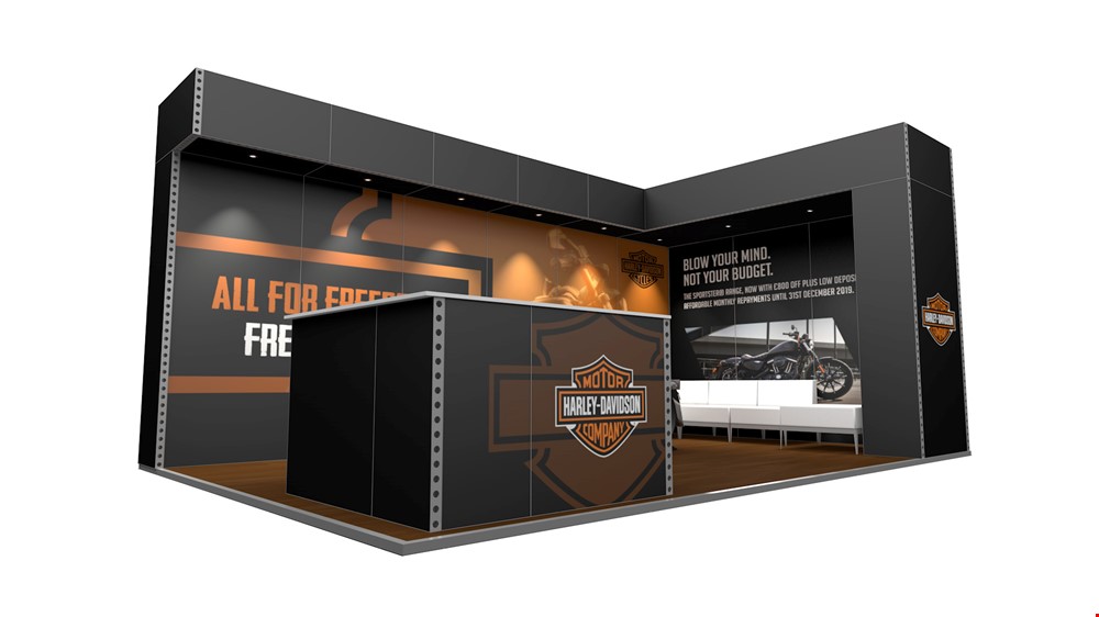 6m x 4m Exhibition Stand Backwall | Exhibition Stand Rental