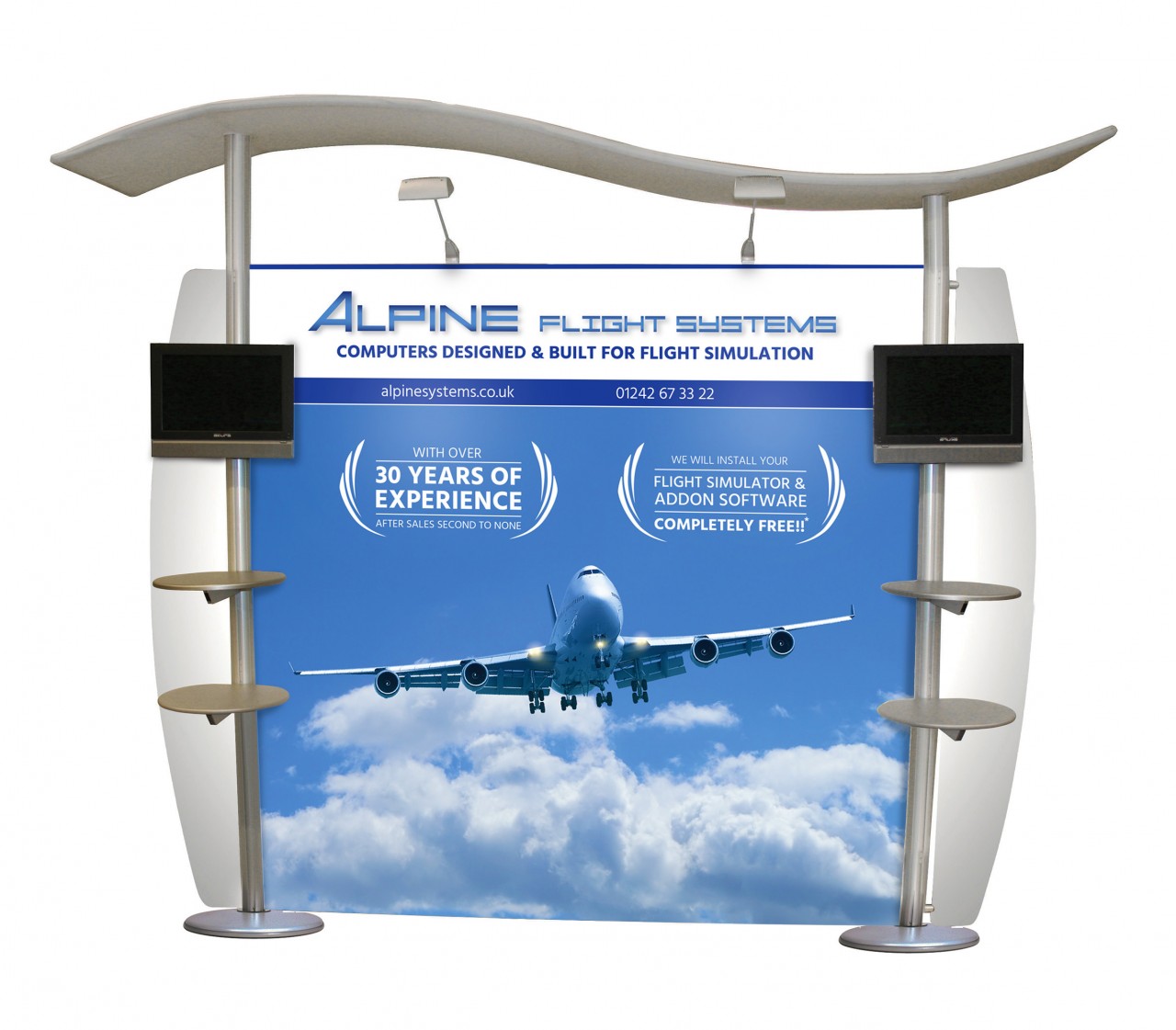 Linear Curved Counter | Exhibition Counter | Display Counter