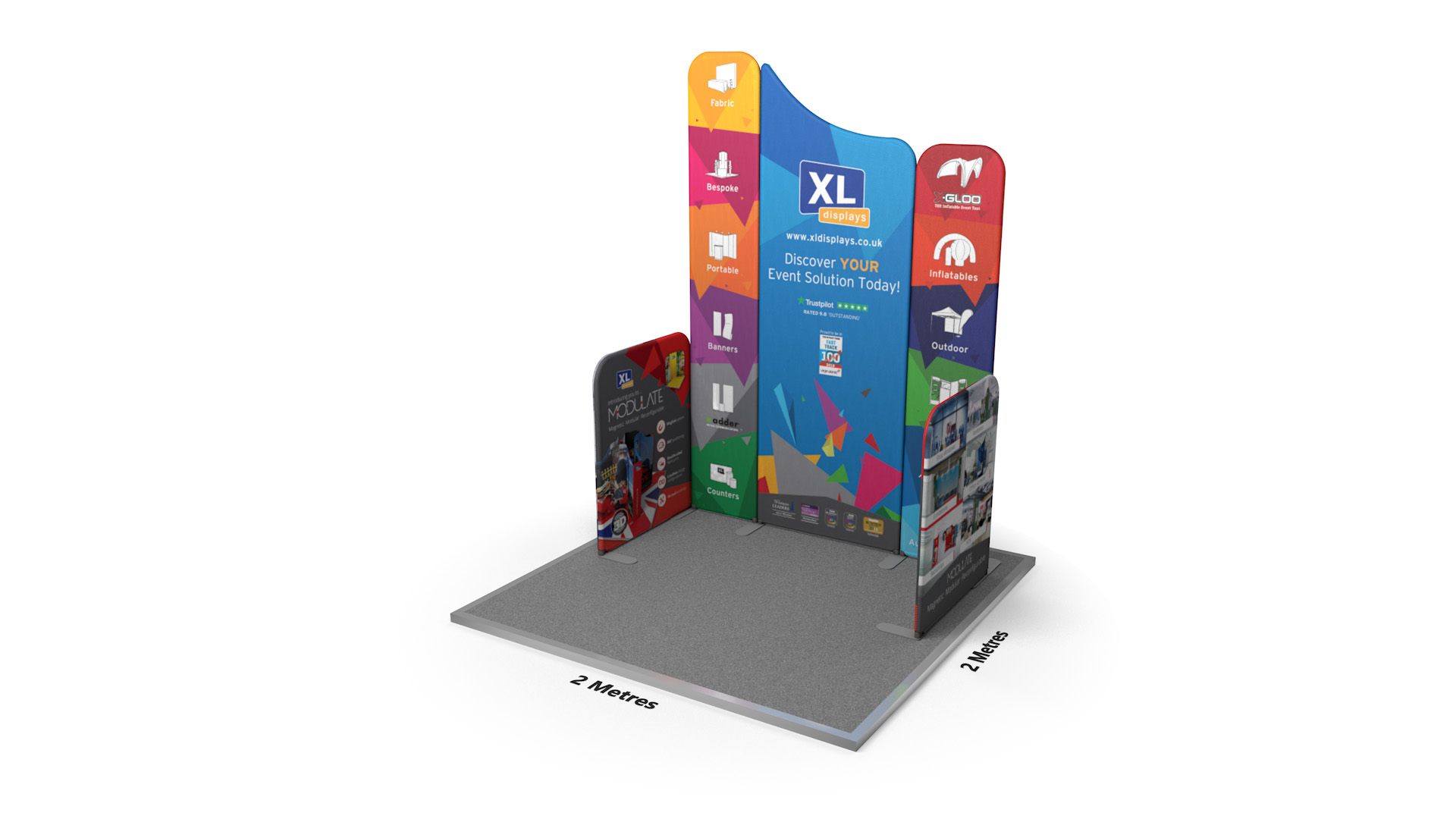 Modulate™ Displays | Modulate™ U-Shaped Fabric Exhibition Stands