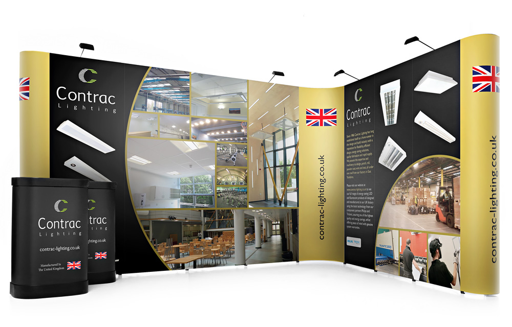 3x4 Straight Pop Up Stand | Pop Up Display Stands UK