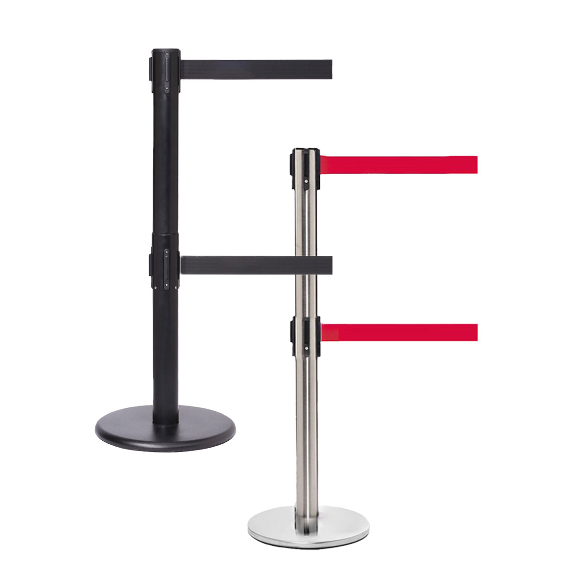 QueuePro Twin Retractable Belt Barrier | Queue Barriers | XL Displays
